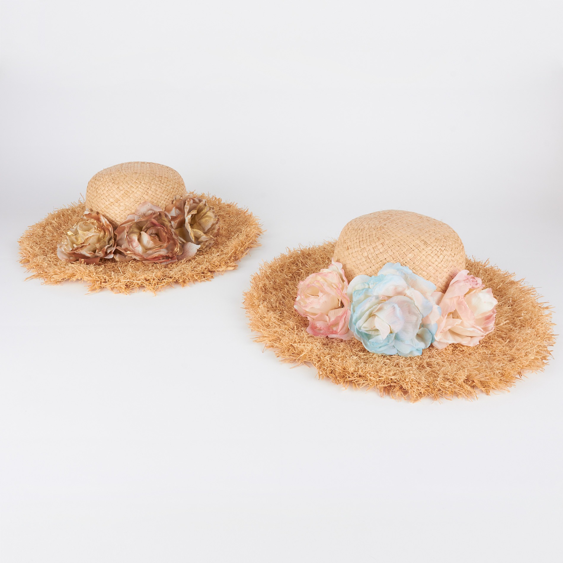 Women's raffia hat with flowers | Complit